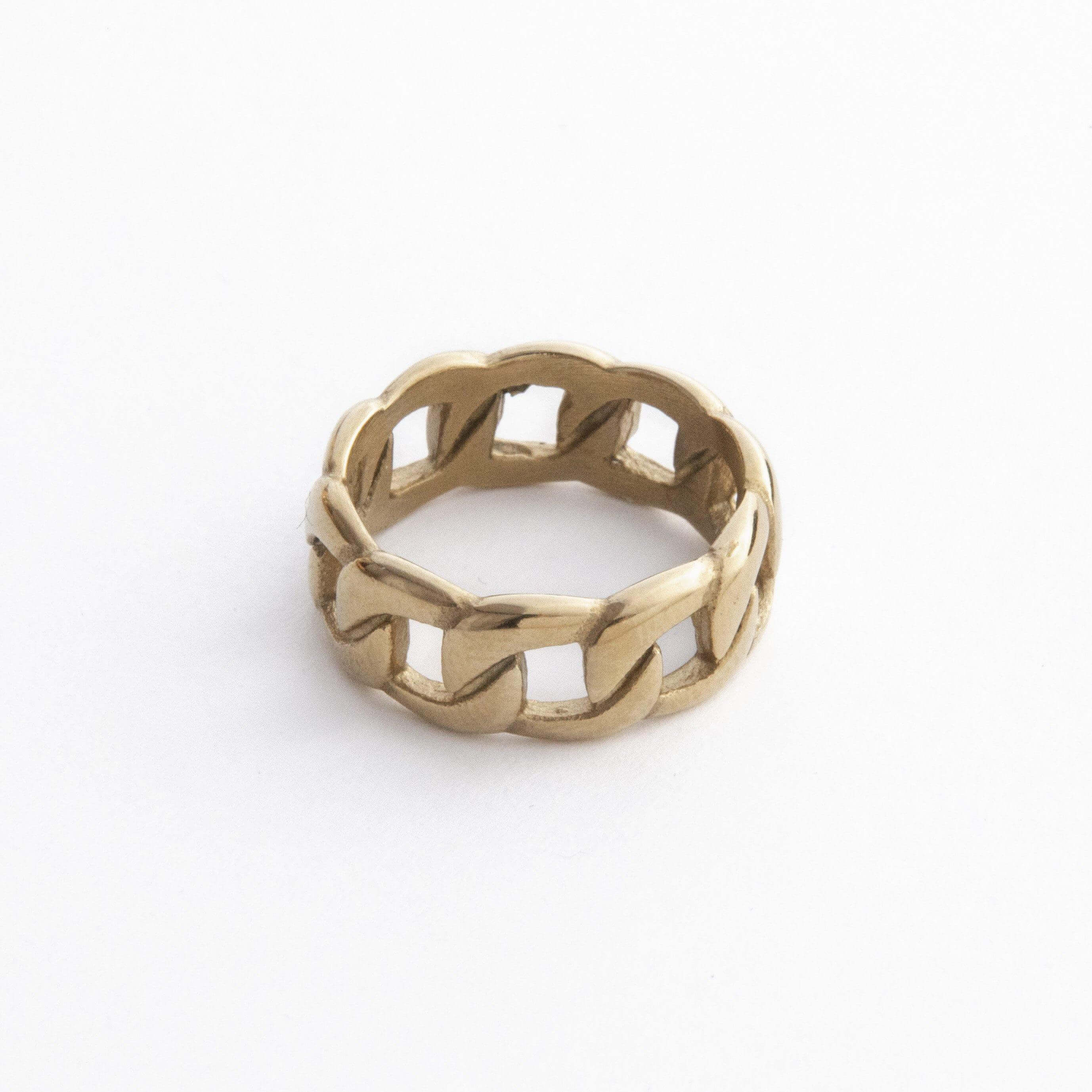 Gold Signet Ring & Band Ring Set in 3-Pack